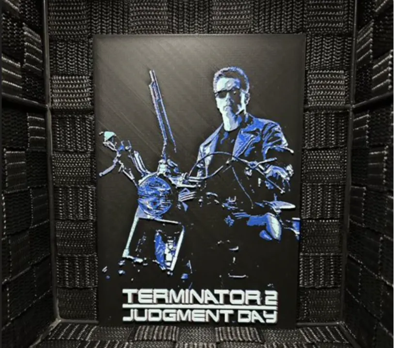 Hueforge Movie Poster - Terminator 2 - by JoDau MakerWorld: Download ...