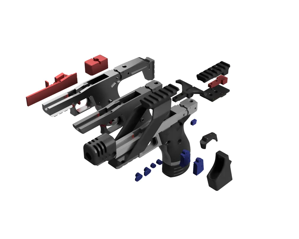 EBT-9/380 Hi-Point C9/CF380 frame and accessories - Free 3D Print Model ...
