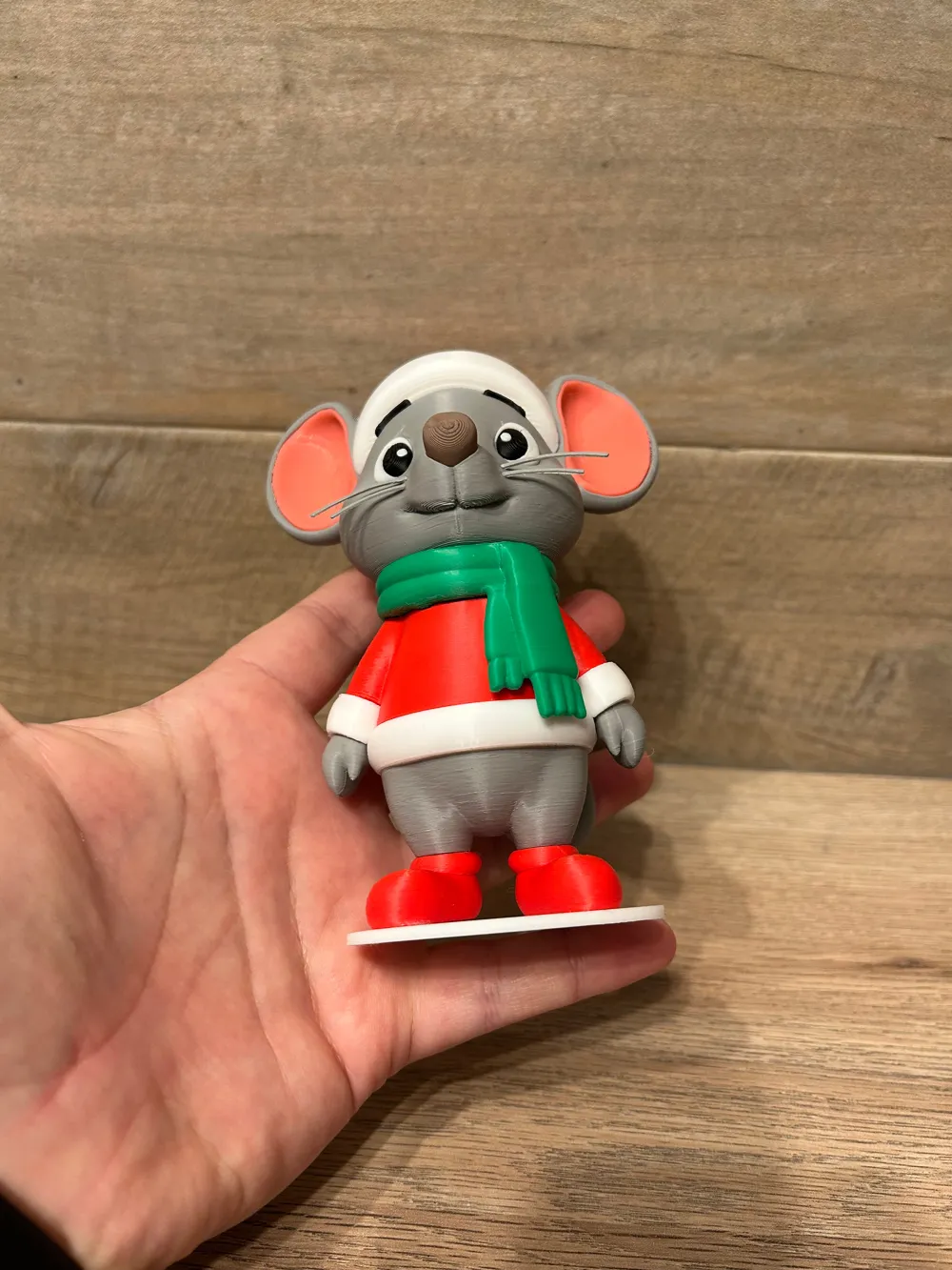 Christmas Mouse - No AMS - Free 3D Print Model - MakerWorld