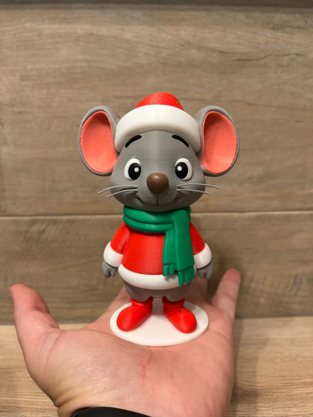 Christmas Mouse - No AMS - Free 3D Print Model - MakerWorld