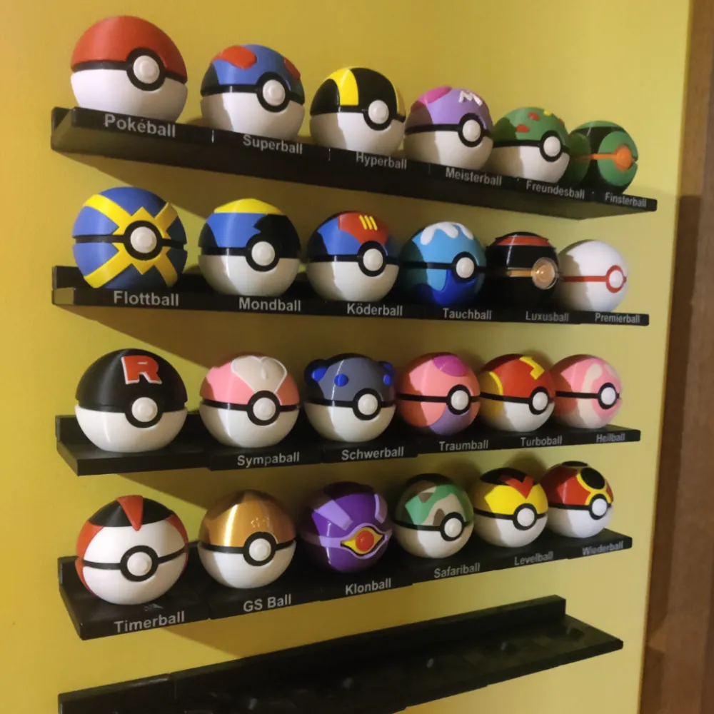 Wall Mount for Pokeballs by Daniel.gollob - MakerWorld