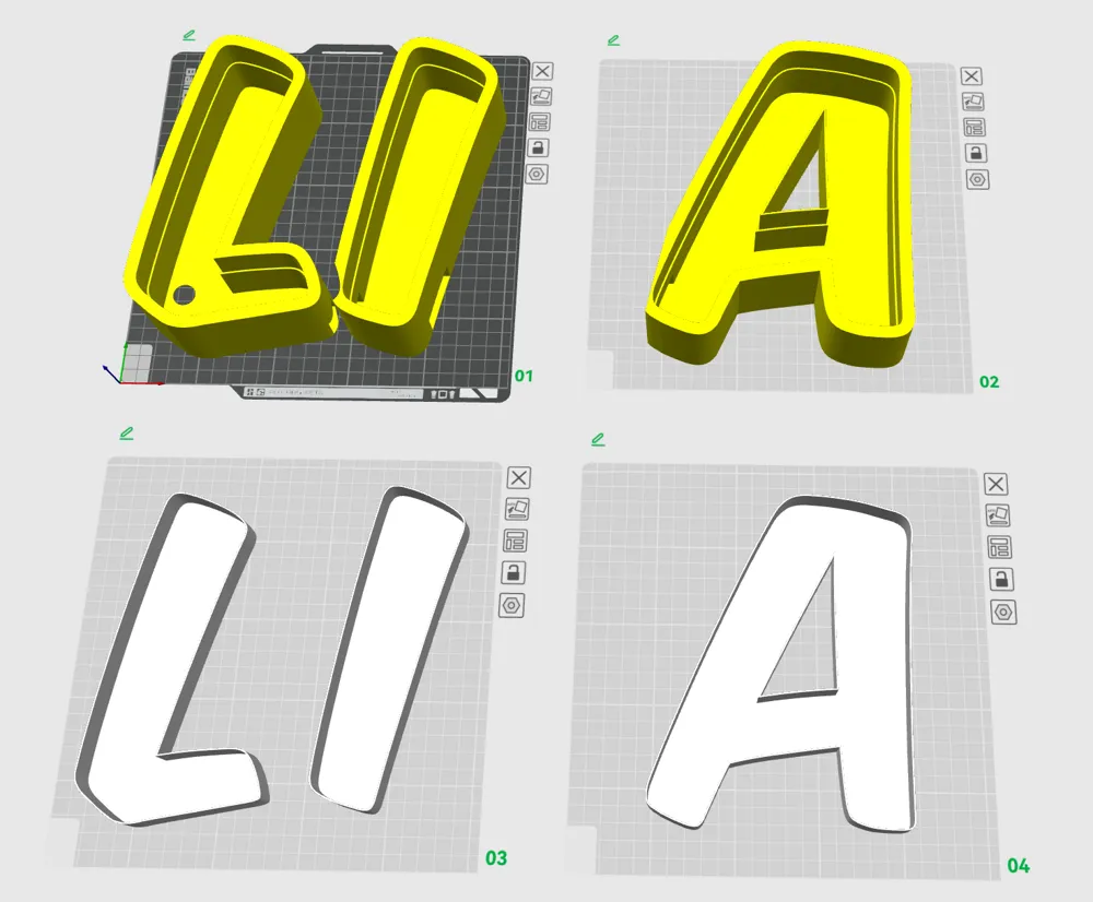 LIA Light Letters - LIA LED Lampe by c.funk - MakerWorld