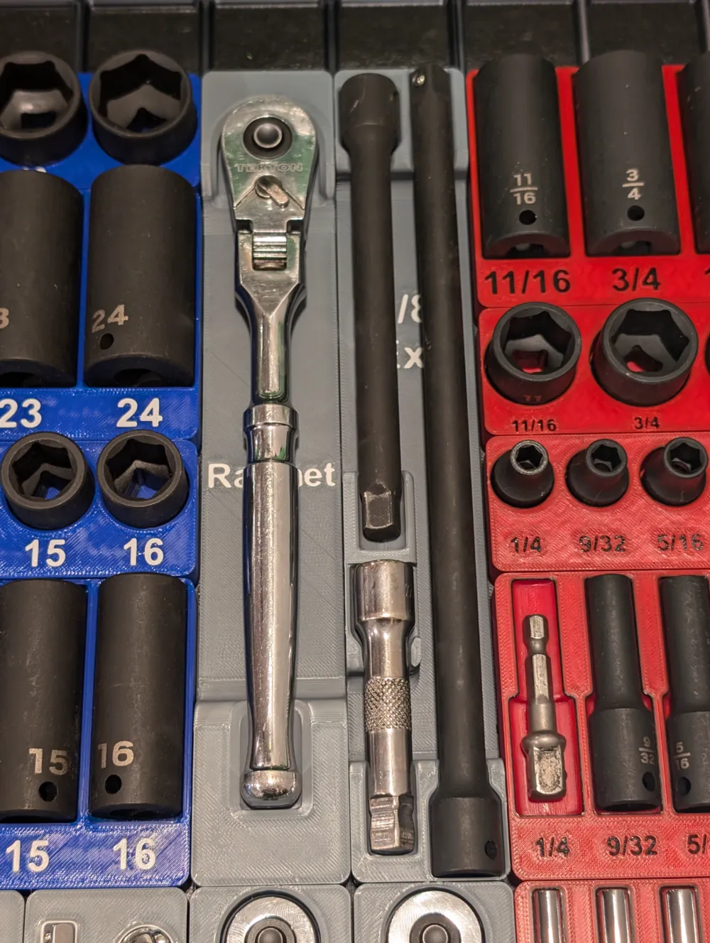 Gridfinity 3/8" X 3", 6", 10" Ratchet Extensions by zekesnack MakerWorld: Download Free 3D Models