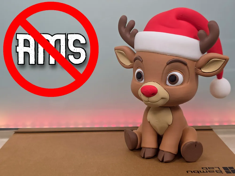 Rudolph the Red-Nosed Reindeer Christmas / NO AMS - Free 3D Print Model ...