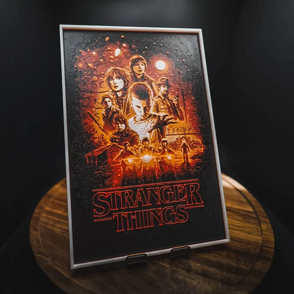 Stranger Things (Series Poster - HueForge) - Free 3D Print Model ...