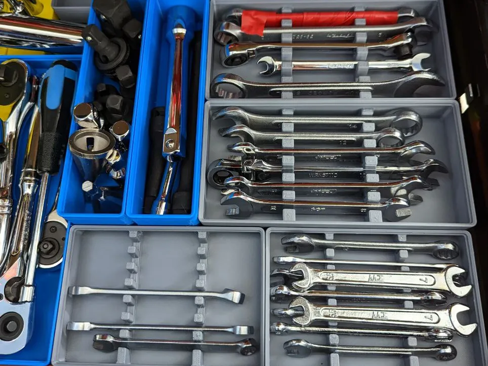 Gridfinity Wrench Holders (Stackable) by OlefinMakes MakerWorld ...