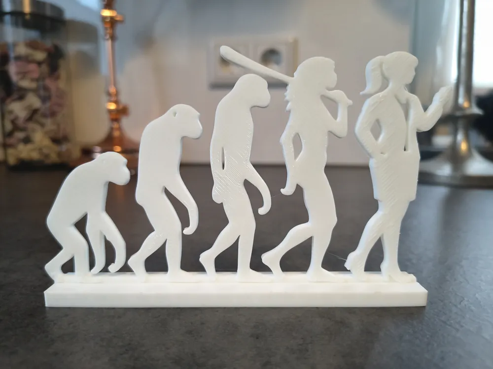 Human Evolution to Business Woman/Man (M/F) - Free 3D Print Model - MakerWorld