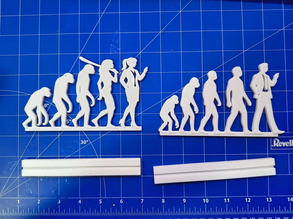 Human Evolution to Business Woman/Man (M/F) - Free 3D Print Model - MakerWorld