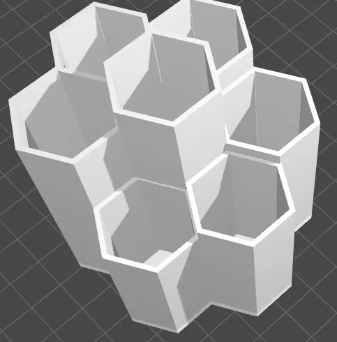 Hexagonal desk organizer, Short and Tall spaces by Shahzada Malik ...