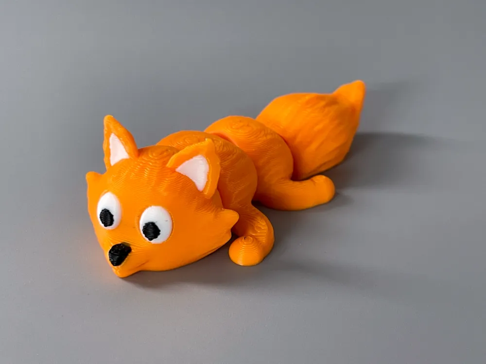 Cute Flexi Fox Keychain (Articulated) by EtienneP MakerWorld: Download ...