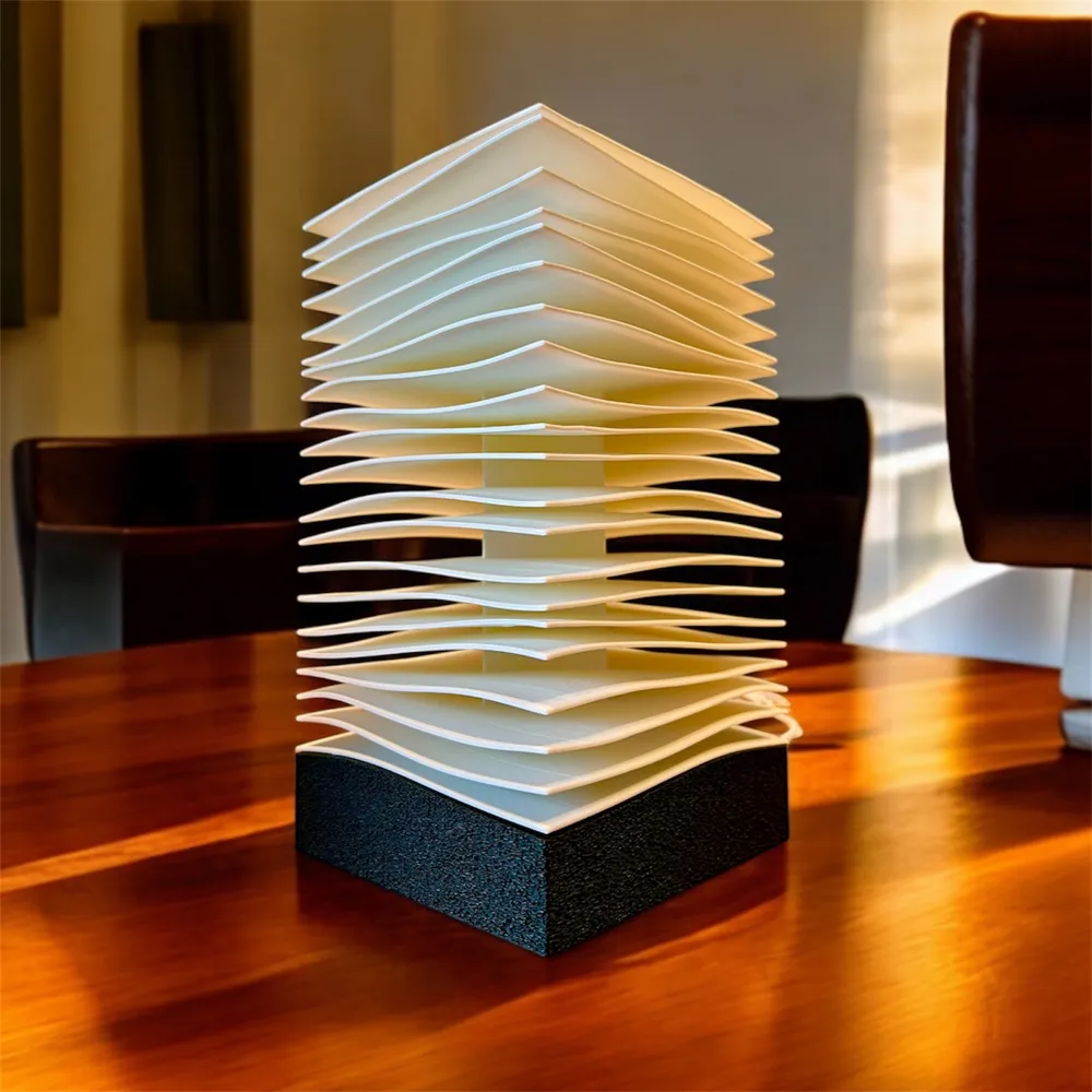 Modern design lamp with layered structure - Free 3D Print Model ...