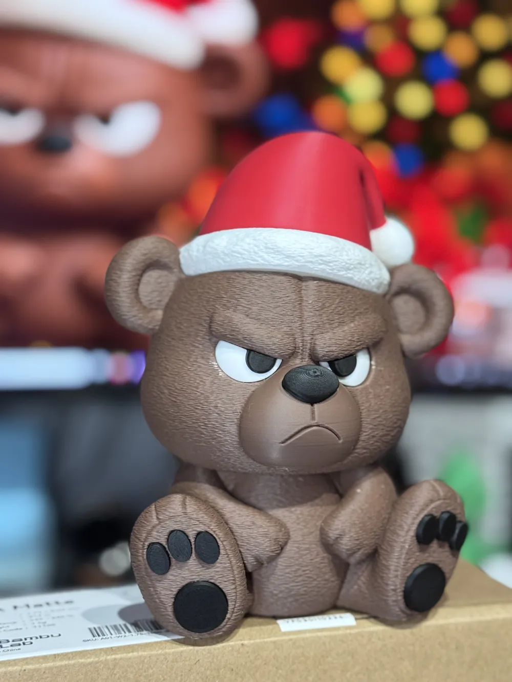 Christmas Grumpy Bear - Multi-part - No AMS by Lemmy3DPrint MakerWorld: Download Free 3D Models