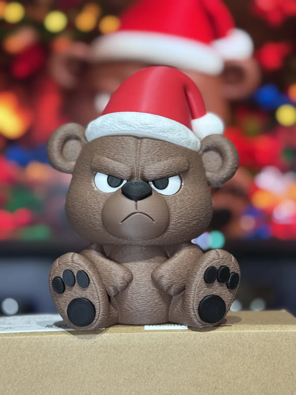 Christmas Grumpy Bear - Multi-part - No AMS by Lemmy3DPrint MakerWorld: Download Free 3D Models