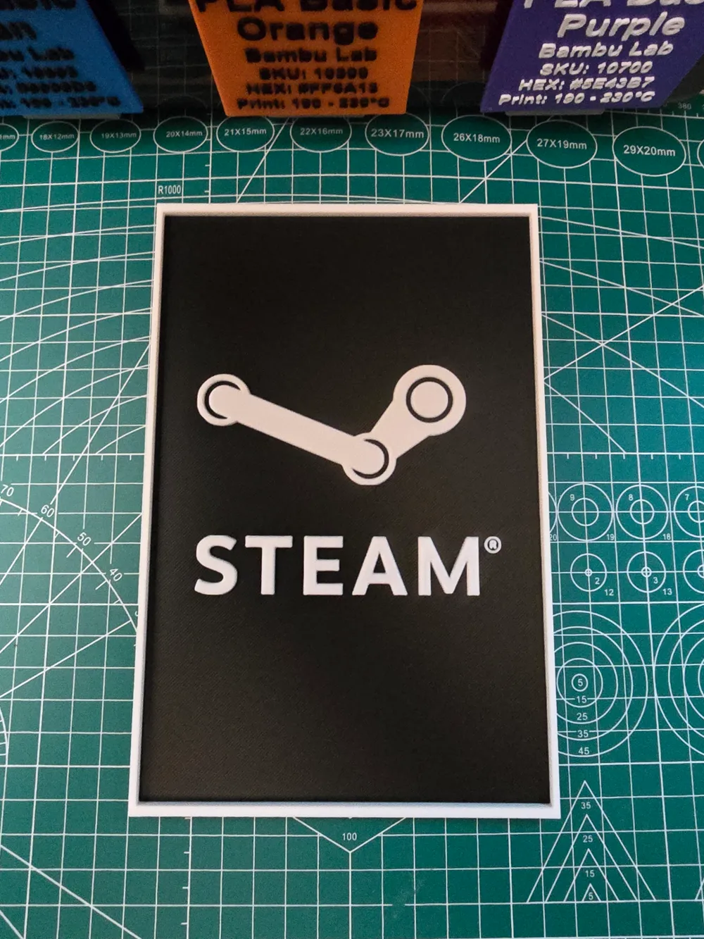 Steam Logo Poster - Hueforge Art by Lumpy3D - MakerWorld