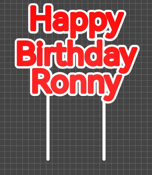 Cake Topper Ronny Remixed by JWC Performance MakerWorld: Download Free ...