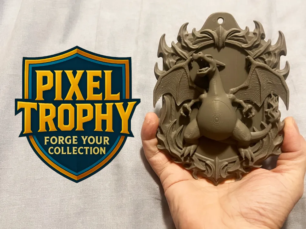 Pixel Trophy – Charizard (Pokémon) - Free 3D Print Model - MakerWorld