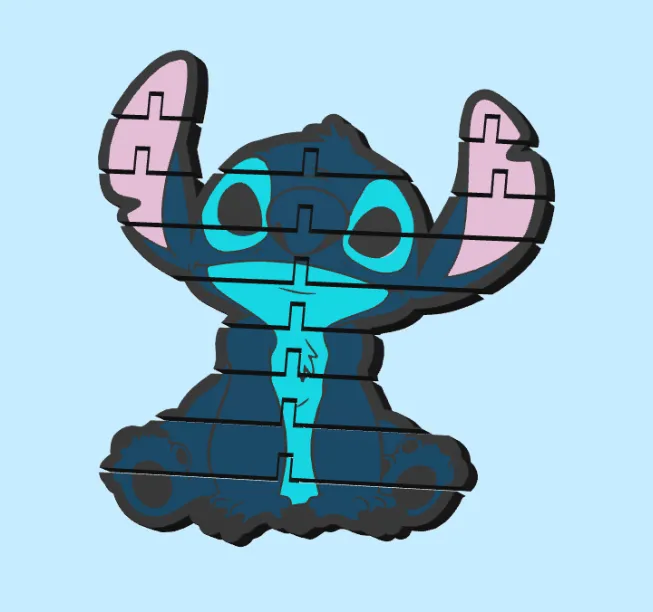 Stitch Articulated Flexi Fidget Toy by Crying Hearts 3D MakerWorld ...