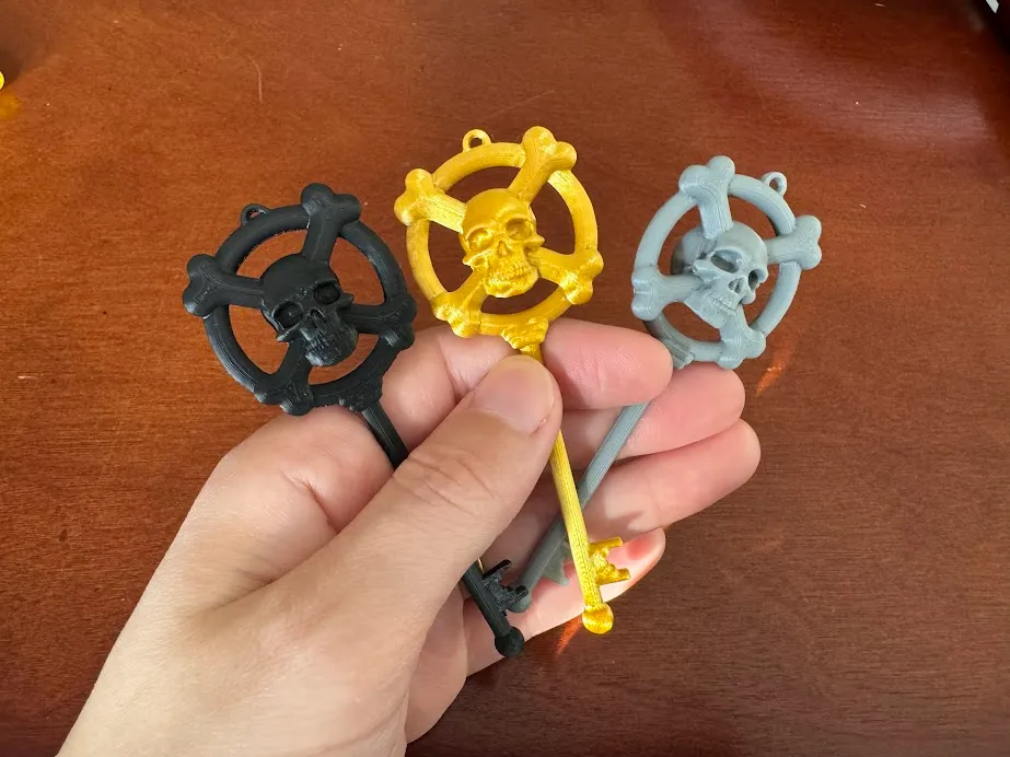 Skeleton Key with Skull Crossbones Dungeon Pirate by Kopp3D - MakerWorld