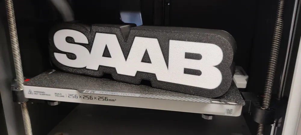 Saab Text Logo Lightbox by siffonen - MakerWorld