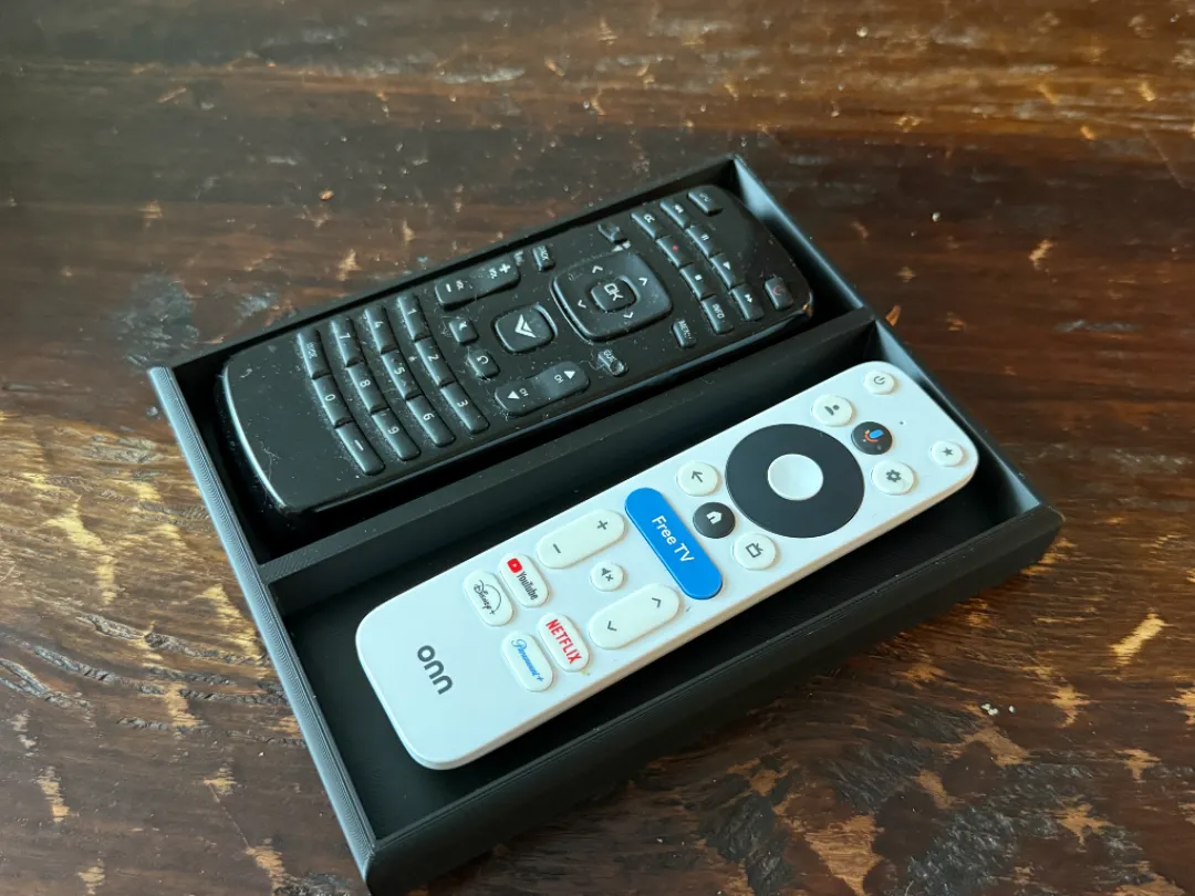 Tv Remote Tray - Fits Two Small Remotes! - Free 3D Print Model - MakerWorld