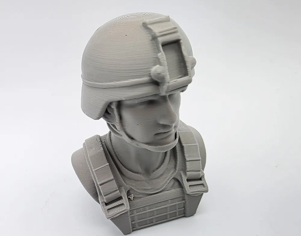 Male Army Soldier Bust - Free 3D Print Model - MakerWorld