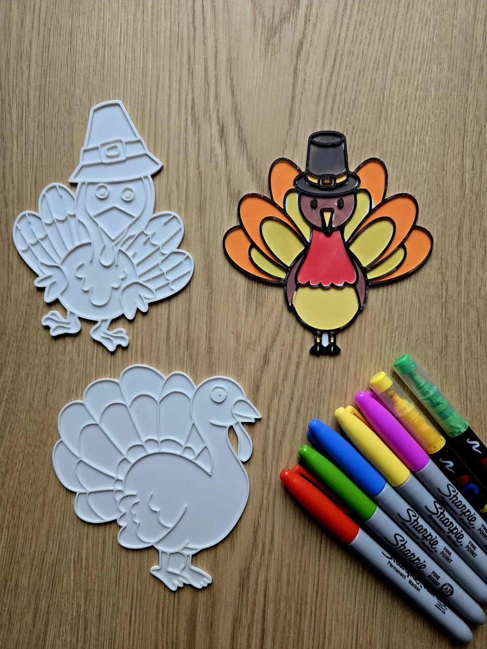 Thanksgiving Turkey DIY Color NO AMS 1 - Free 3D Print Model - MakerWorld