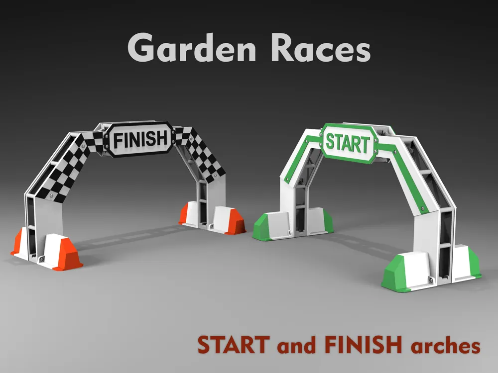 Garden Races - Race Track Elements - Free 3D Print Model - MakerWorld