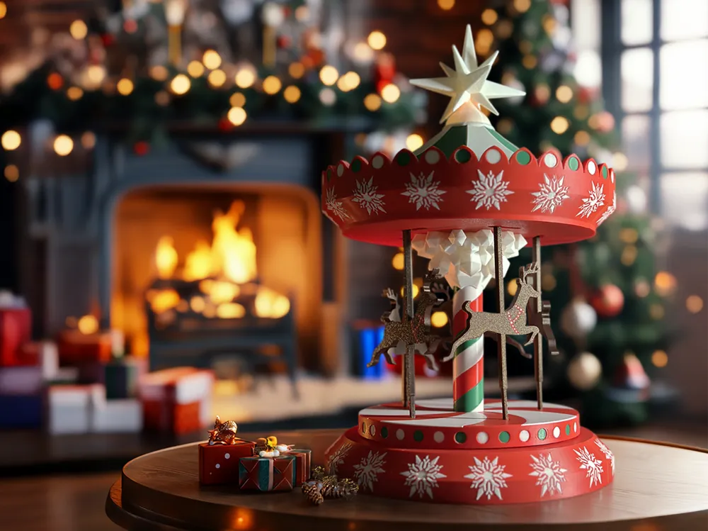 Kinetic Christmas Carousel 2.0 | Motorized version by Pro3DTinkering ...