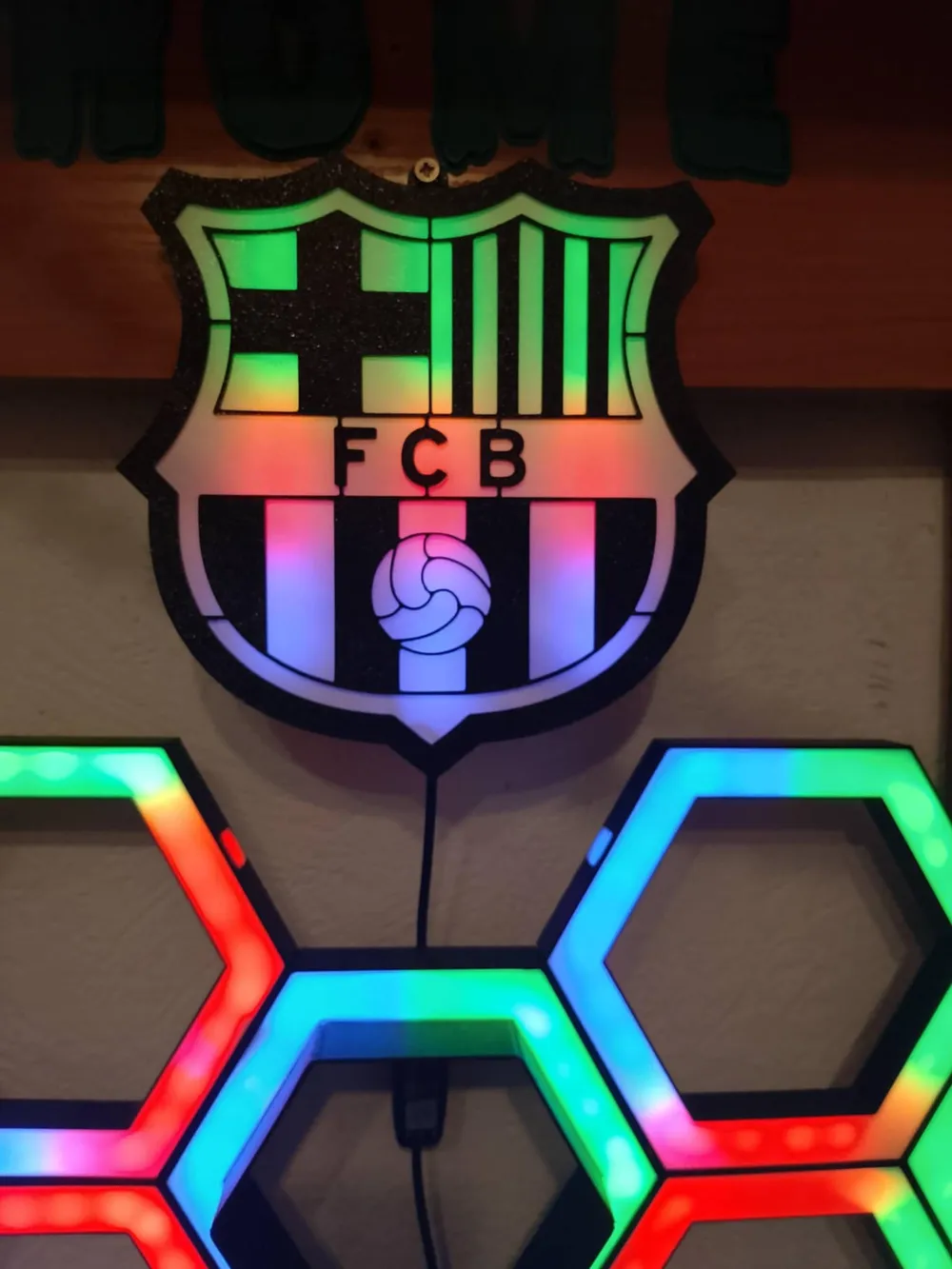 FC Barcelona – LED Backlit Logo (RGB) - Free 3D Print Model - MakerWorld