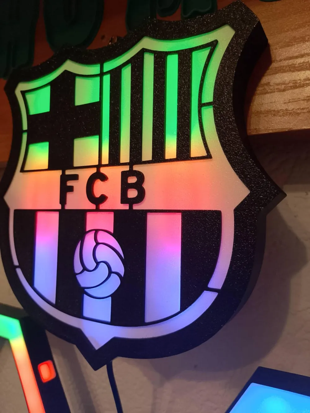 FC Barcelona – LED 背光标志 (RGB) - 免费 3D 打印模型 - MakerWorld