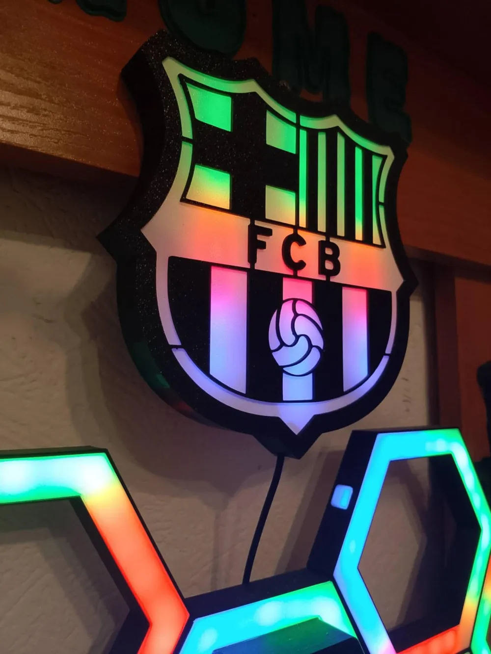 FC Barcelona – LED Backlit Logo (RGB) - Free 3D Print Model - MakerWorld