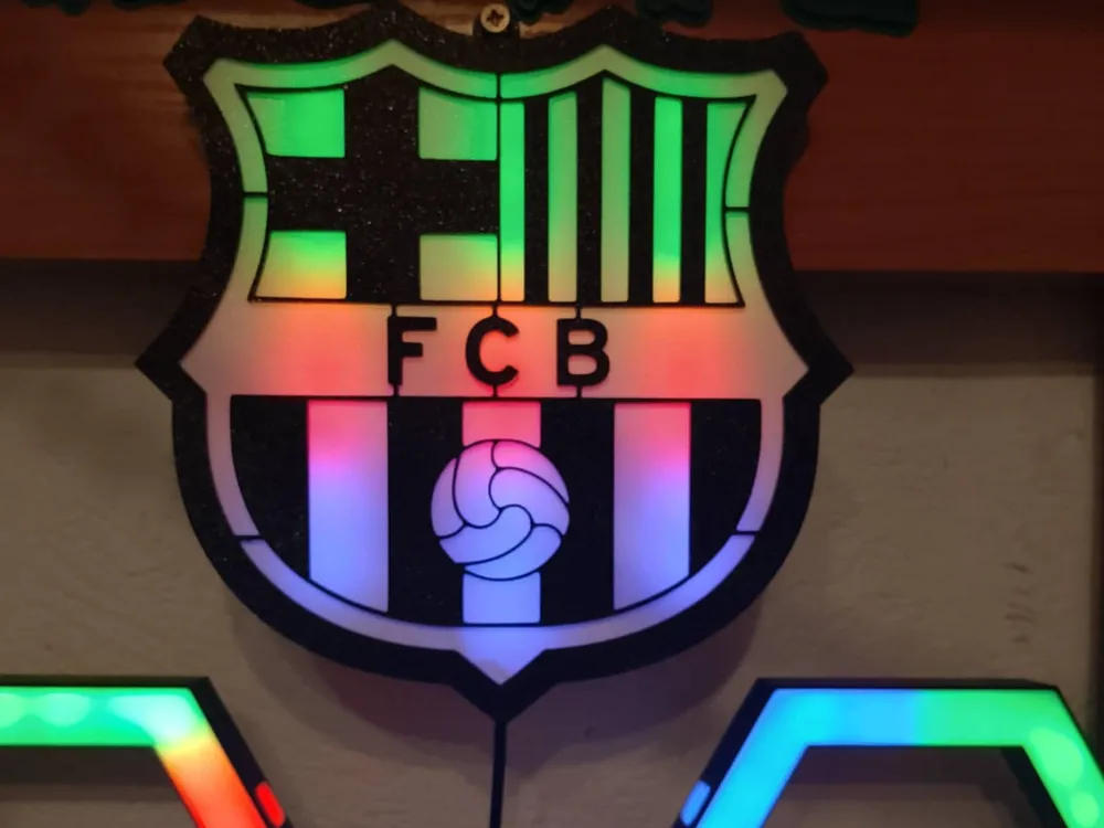 FC Barcelona – LED Backlit Logo (RGB) - Free 3D Print Model - MakerWorld