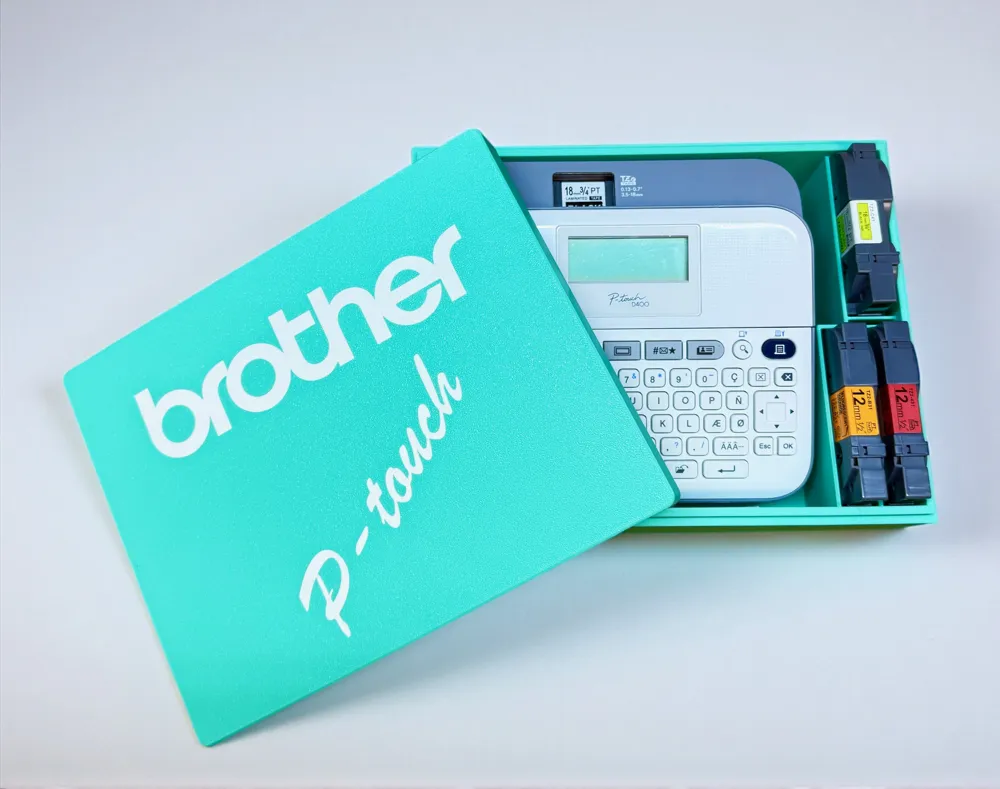 Brother P-touch label maker box and lid P-touch - Free 3D Print Model ...