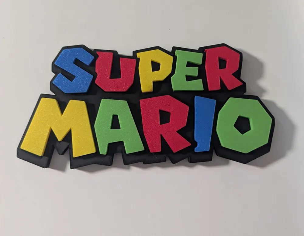 Super Mario Sign (separate colors - no AMS) by RedFlame MakerWorld ...