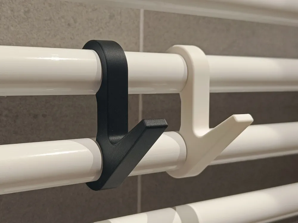 Bathroom radiator hook - Heavy Duty - Customizable - Free 3D Print ...