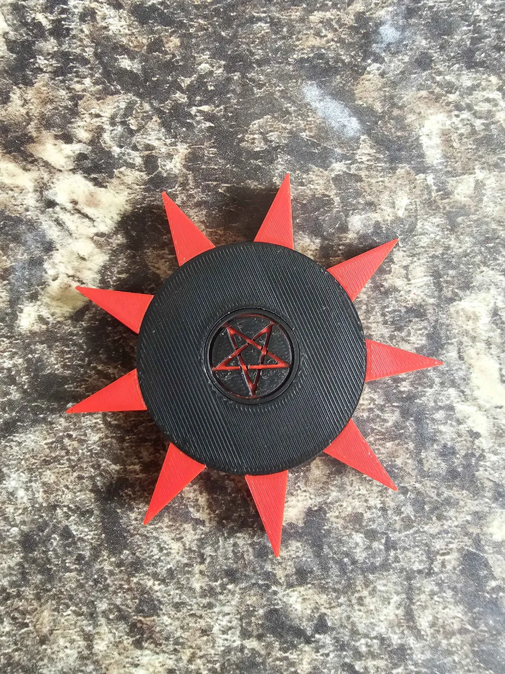 Pentagram Spike Fidget Spinner by The Dingbat Army - MakerWorld