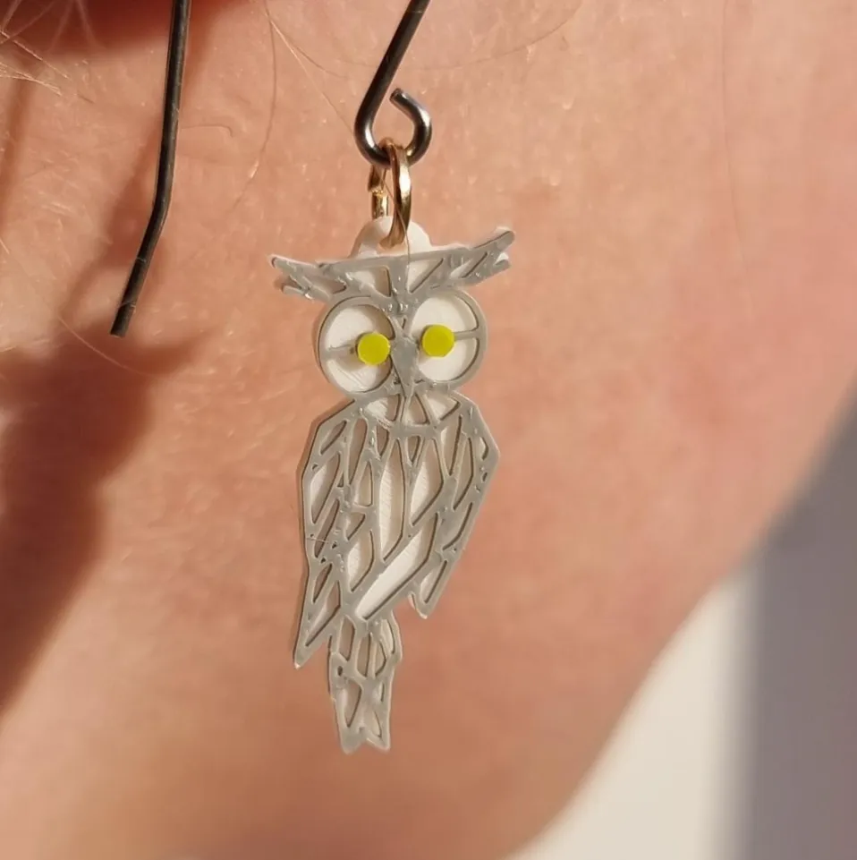 Hedwig (Harry Potter) Earrings by me - MakerWorld