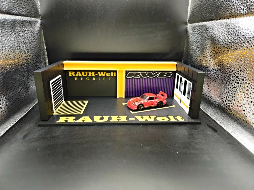 RWB Porsche garage diorama by FredBoy MakerWorld: Download Free 3D Models