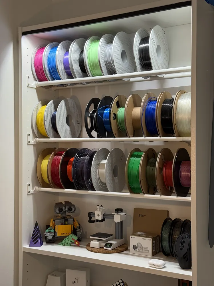 NEW SNAP FIT! - IKEA BILLY/RACKA Filament Rack - Free 3D Print Model ...