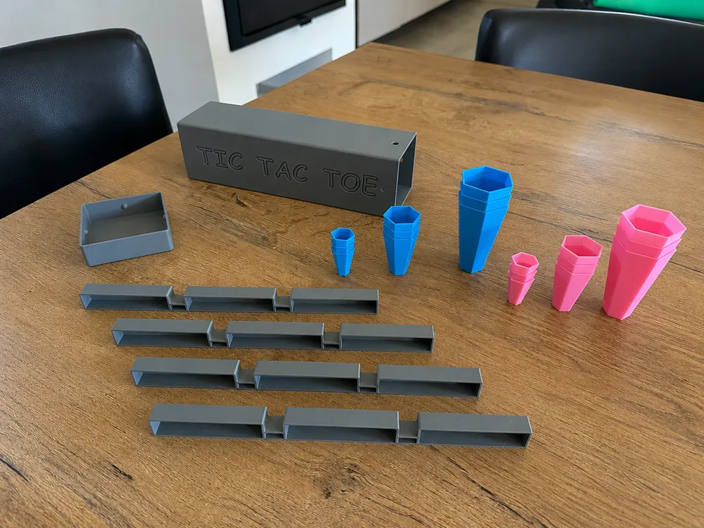 Nesting Tic Tac Toe – Compact Travel Strategy Game - Free 3D Print ...