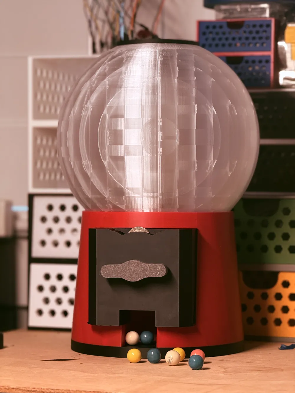 FULLY FUNCTIONAL - Gumball Machine/Candy Dispenser - Free 3D Print ...