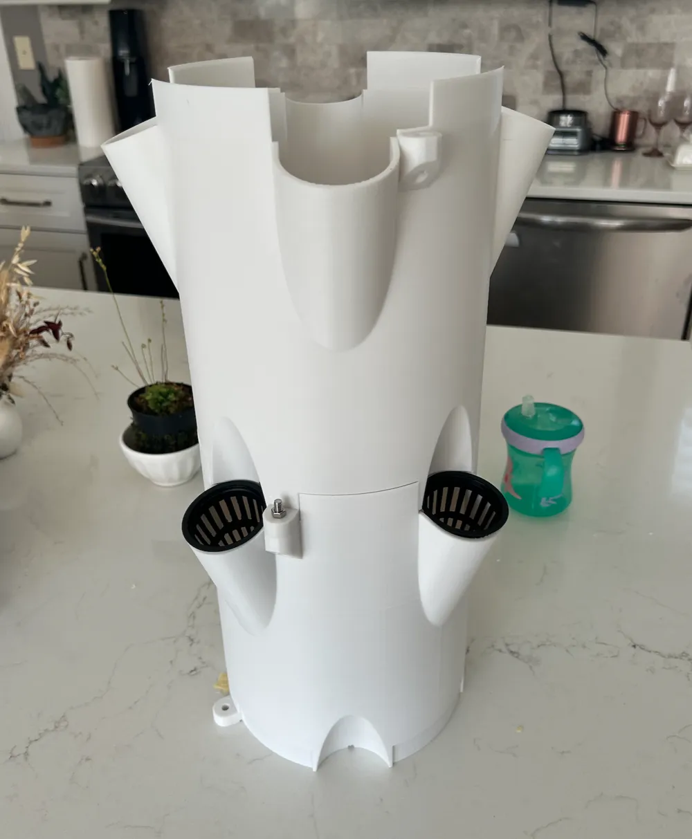 Hydroponic garden tower extra wide - Free 3D Print Model - MakerWorld