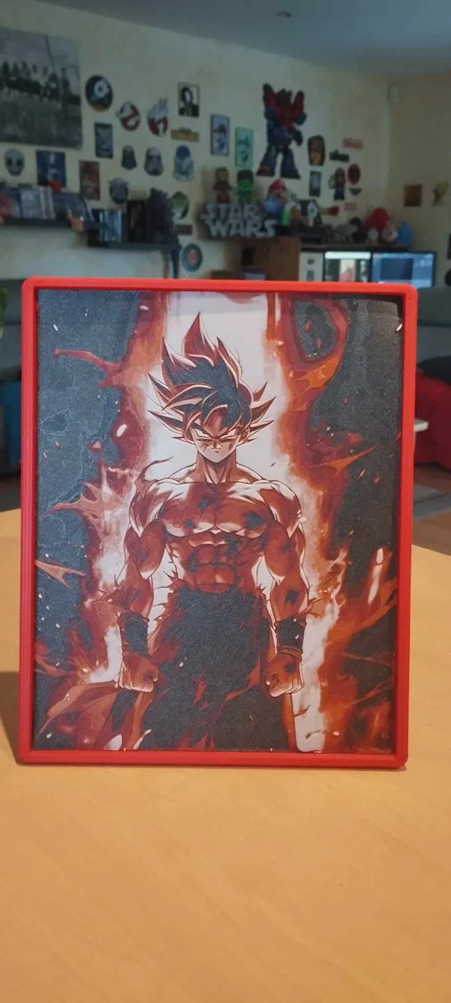 Frame for Goku portrait - Hueforge Remixed by Allan Fonroques - MakerWorld