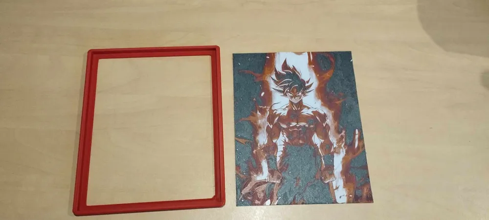 Frame for Goku portrait - Hueforge Remixed by Allan Fonroques - MakerWorld