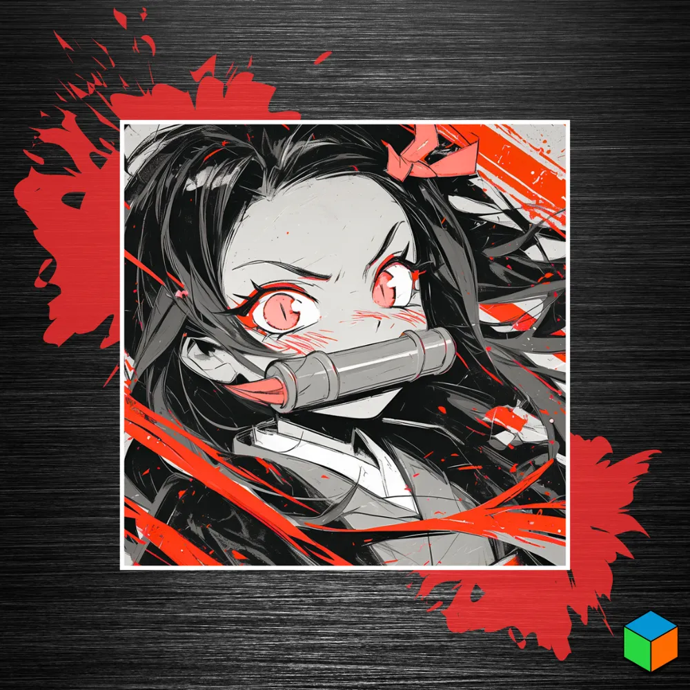 Chibi Nezuko Hueforge Panel 200x200 by 3D Prints By Vic - MakerWorld