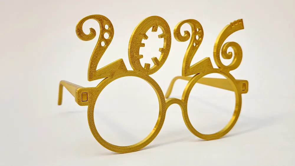 New Year Party Glasses 2025 2026 2 sec change 5>6 - Free 3D Print Model ...
