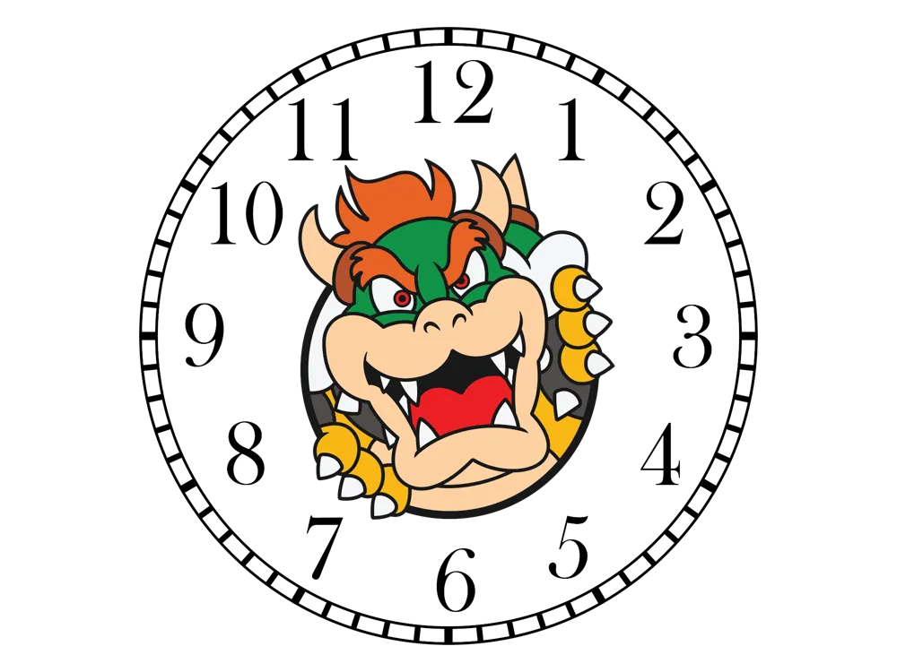 Bowser Clock 20cm by antoinehendrick1987 - MakerWorld