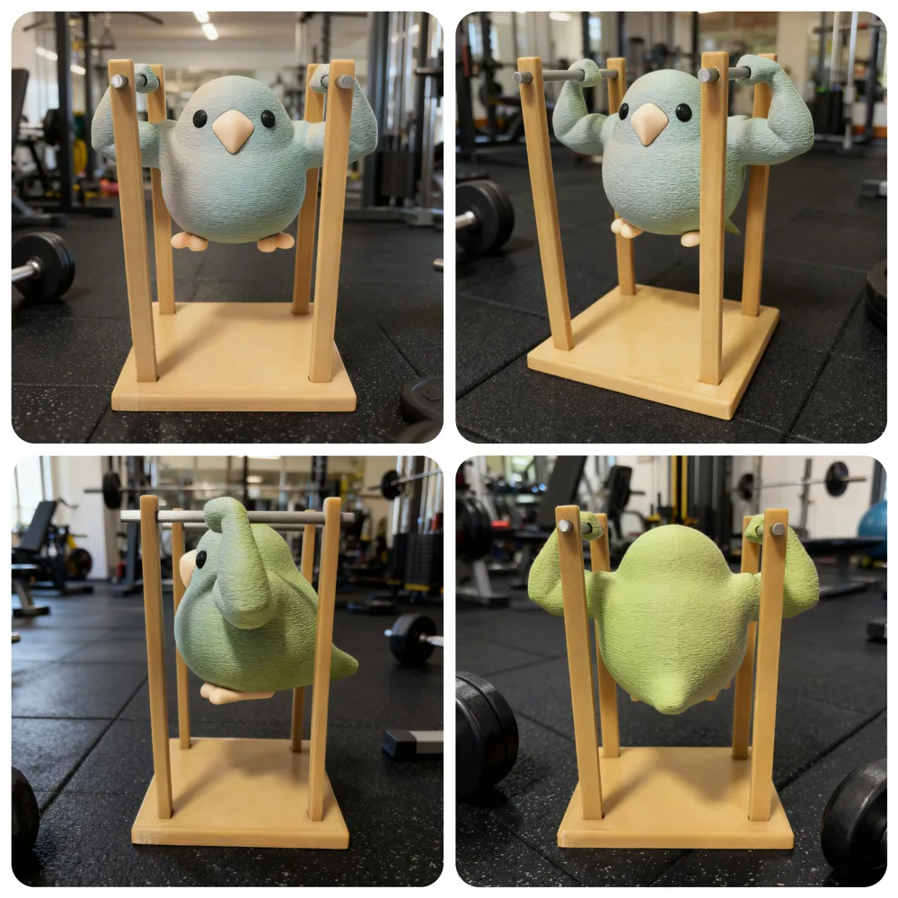 Fitness Bird Figurine Trophy (Multi-part, 2 styles) - Free 3D Print ...