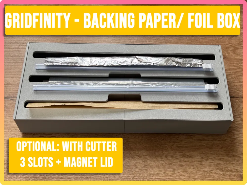 Gridfinity Baking paper/ cling film/ aluminum foil by JS 3D printing ...