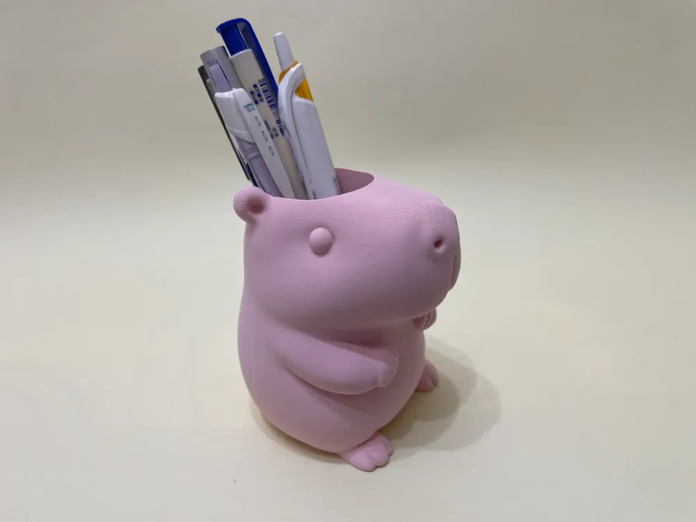 Capybara Pen Holder - Free 3D Print Model - MakerWorld